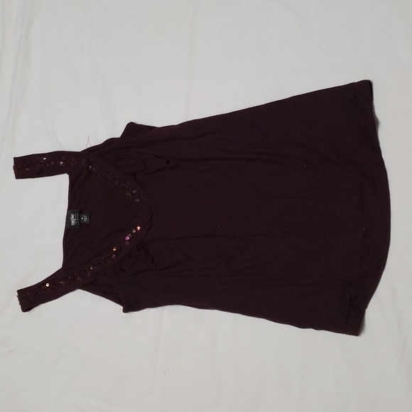 Mossimo Supply Co. | Tops | Purple Tank Top Beaded Straps | Poshmark